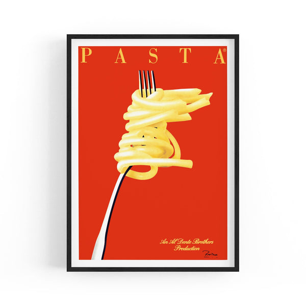 Red Italian Pasta | Framed Vintage Poster – Vintage Wall Art